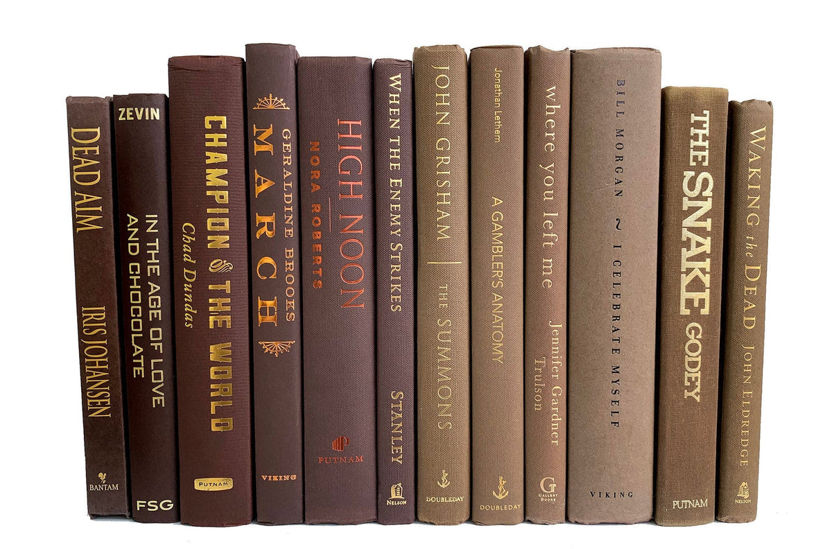 Decorative Brown Books for Home Staging and Decor – Library By Design