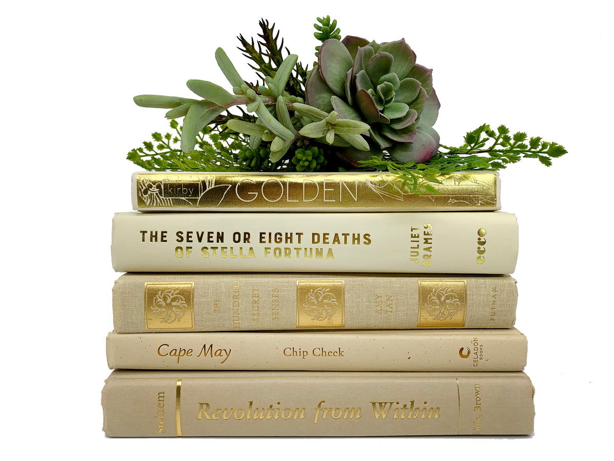 Decorative Beige Books for Home Staging and Decor – Library By Design