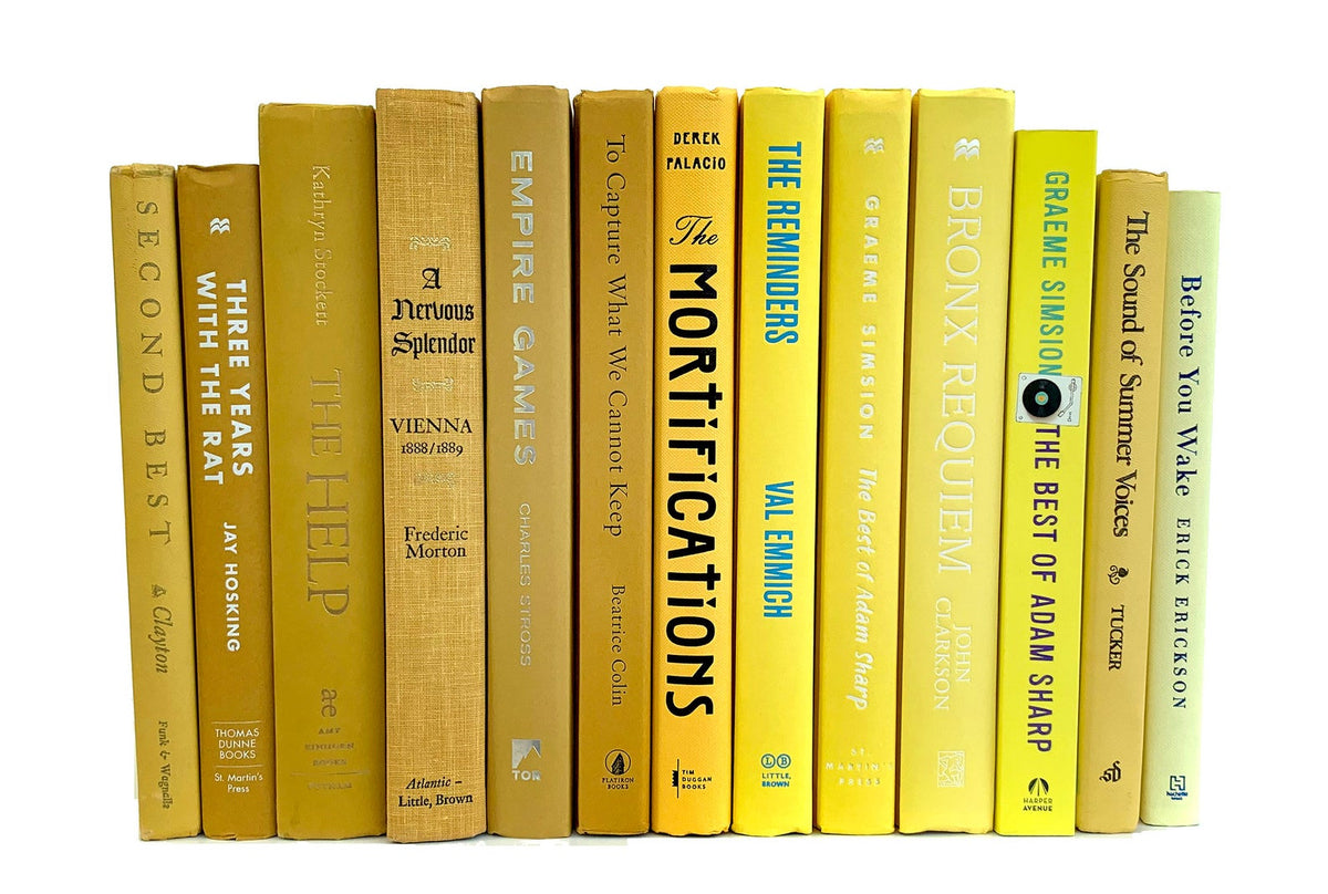 Decorative Yellow Books for Home Staging and Decor – Library By Design